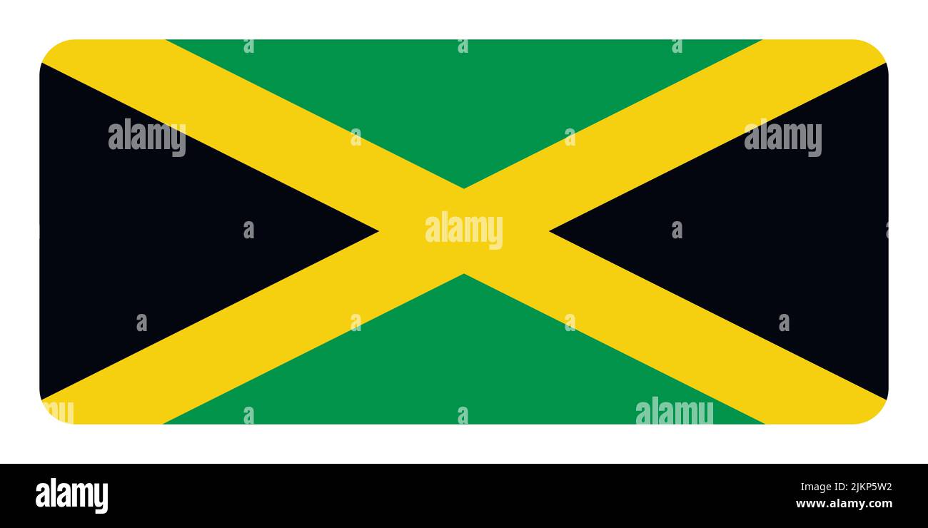 Flag of Jamaica. Jamaican national symbol in official colors. Template ...