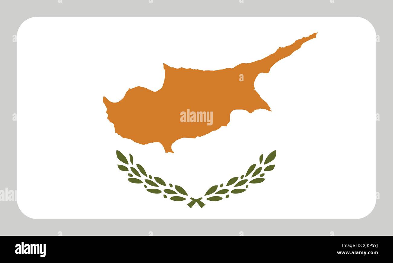 Flag of Cyprus. National symbol in official colors. Template icon ...