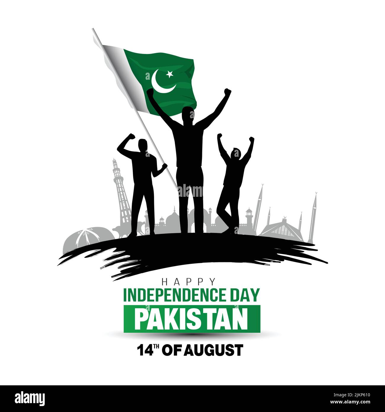 happy independence day Pakistan. vector illustration of Pakistan man ...