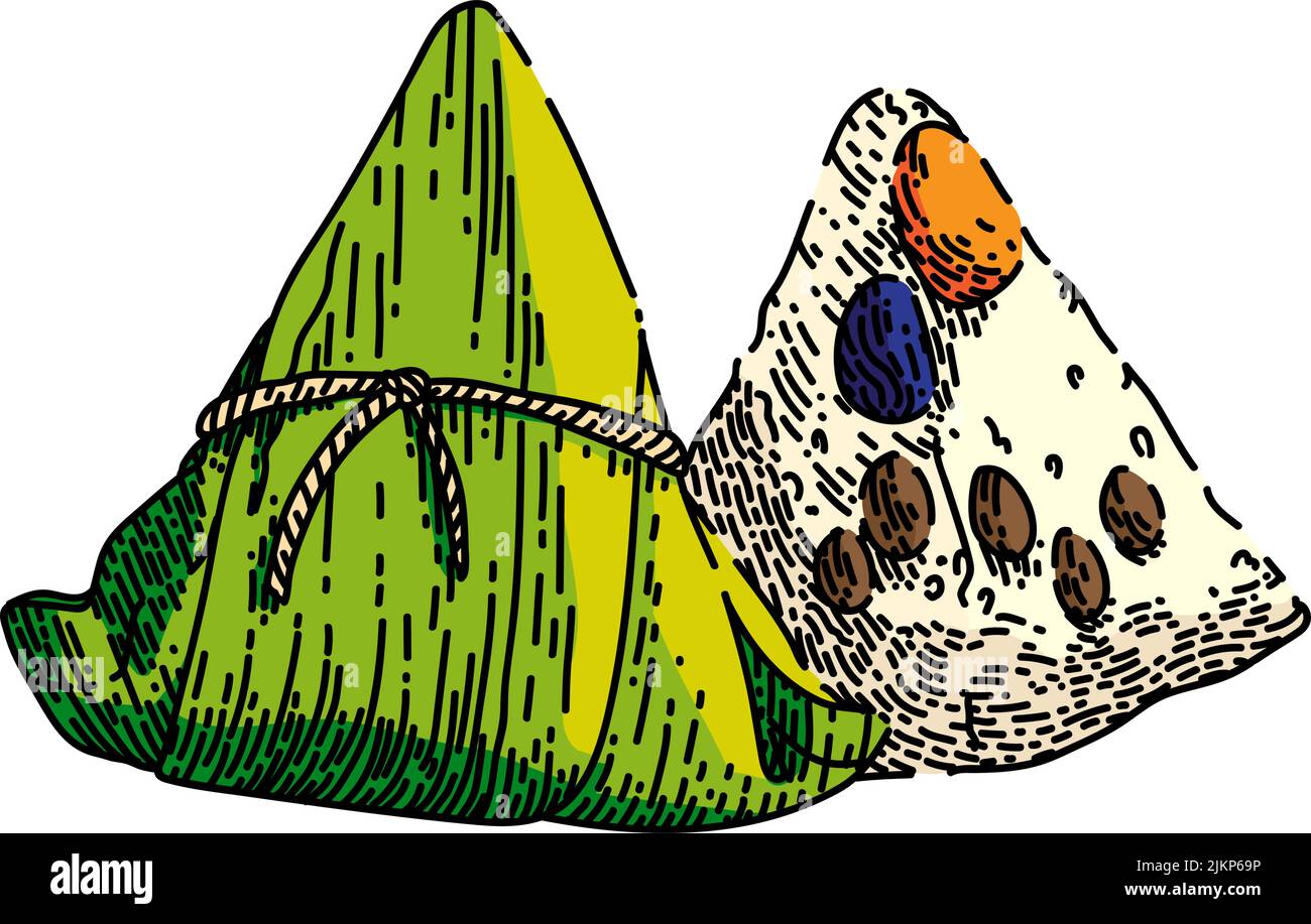 rice dumpling sketch hand drawn vector Stock Vector Image & Art - Alamy