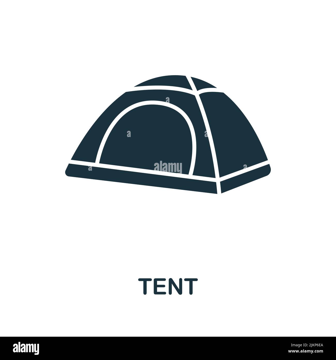 Tent icon. Monochrome simple line Outdoor Recreation icon for templates ...
