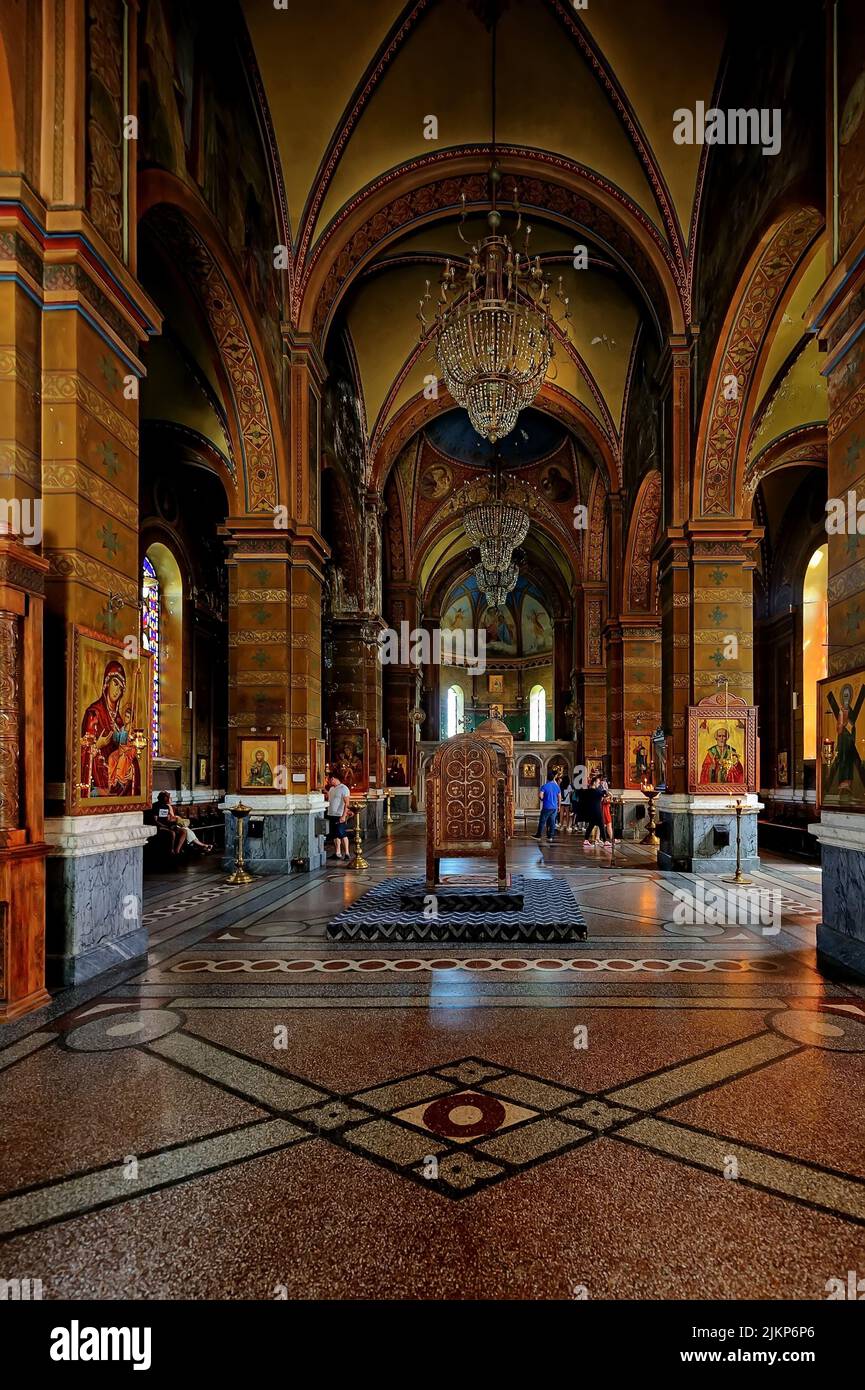 Interior of the Georgian Orthodox Cathedral of the Mother of God in ...