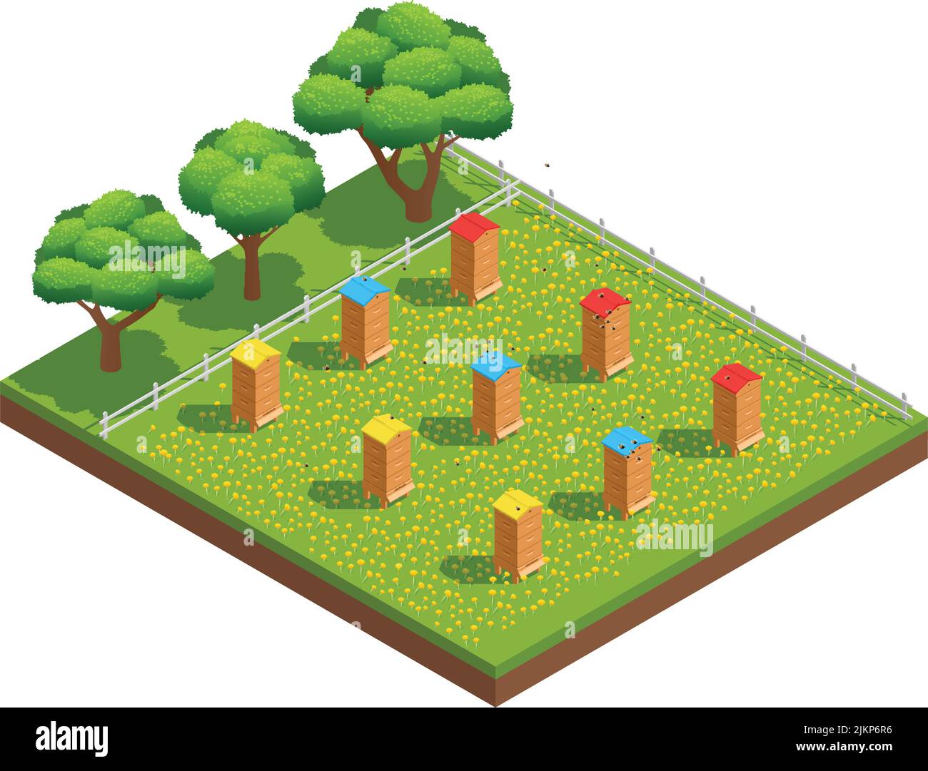 Bee hives wooden beehive Stock Vector Images - Alamy