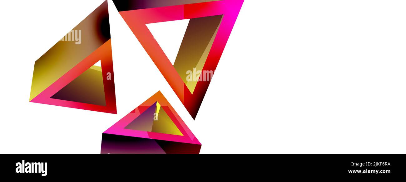 3d triangle abstract background. Basic shape technology or business ...