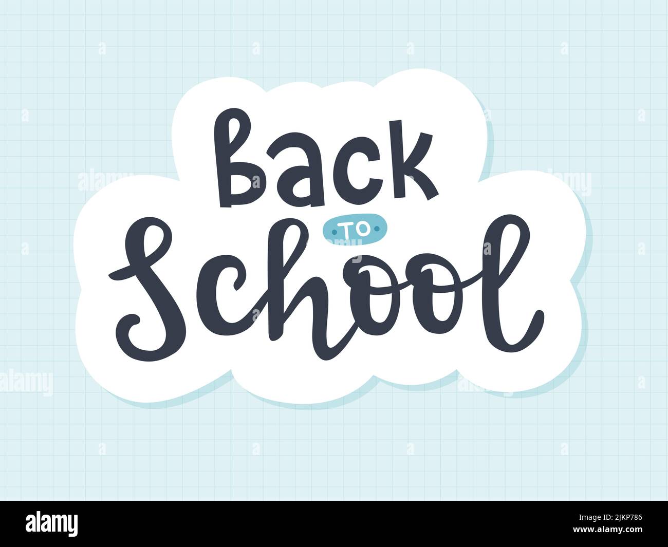 Back to school handwritten calligraphy for children. Cute colorful ...