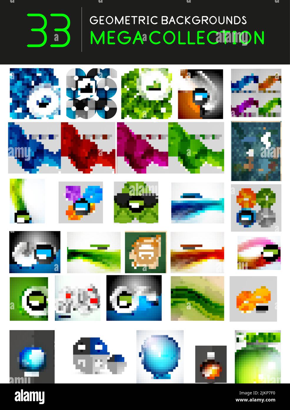Mega set of business geometric layout abstract templates. 43 ...