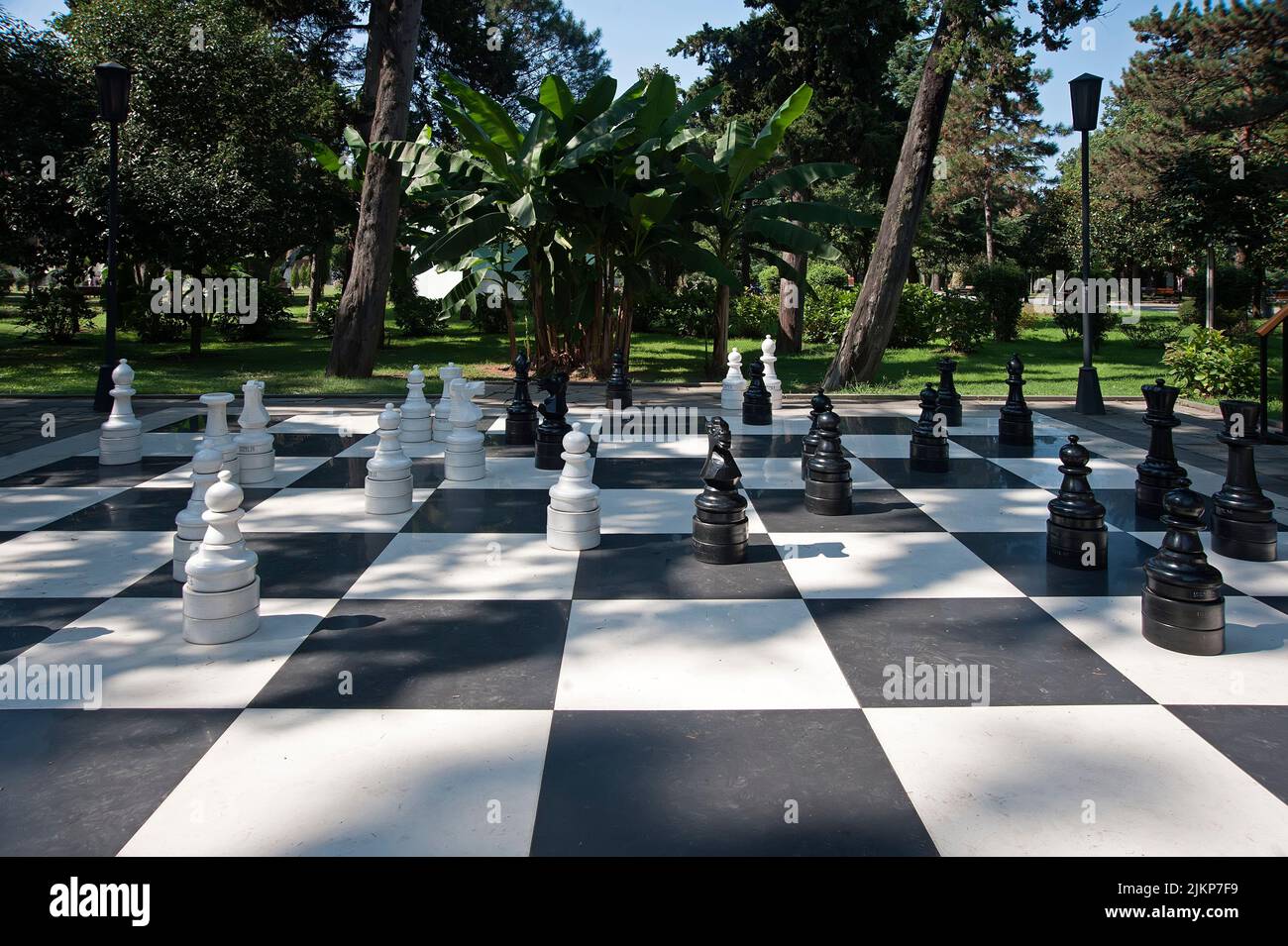 Chess playground in the park of Batumi, Georgia Stock Photo - Alamy