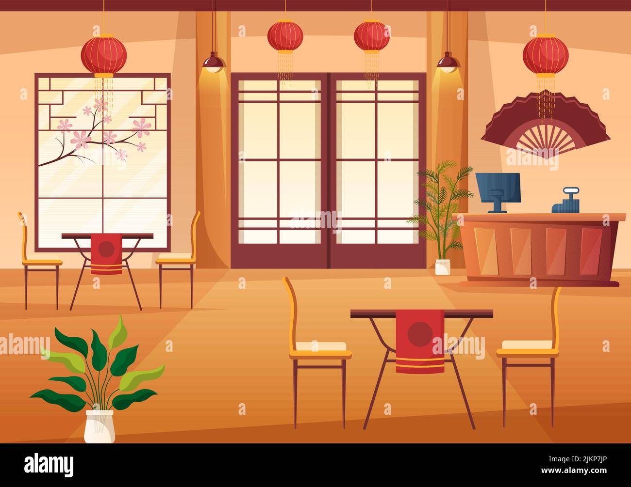 Set sashimi in japanese restaurant Stock Vector Images - Alamy