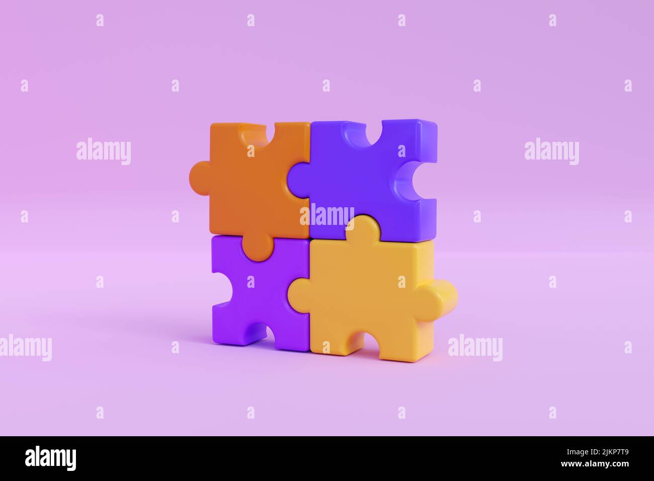 3d jigsaw puzzle pieces. Concept of business problems, partnership ...