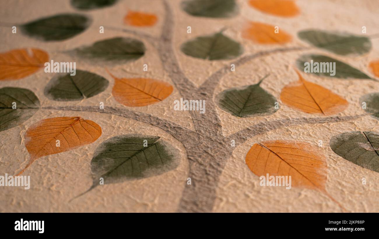 Fabric with leaves hi-res stock photography and images - Alamy