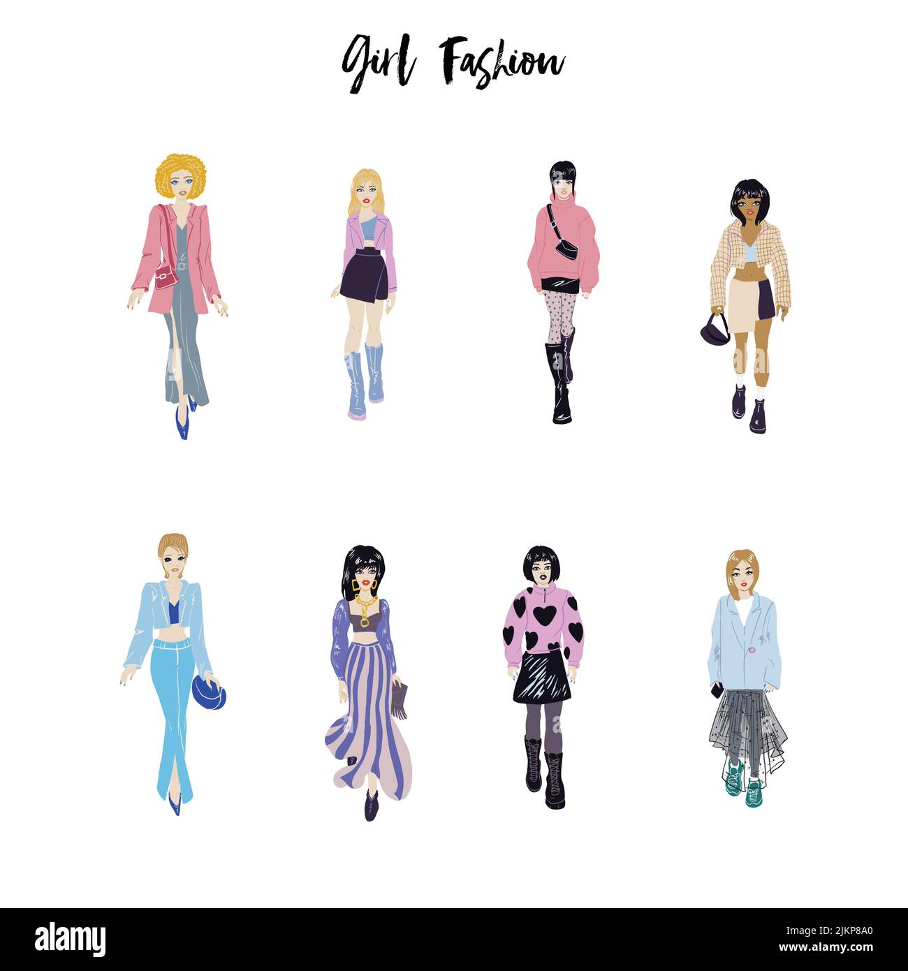 Set of vector bright flowers and leaves Stock Vector Image & Art - Alamy