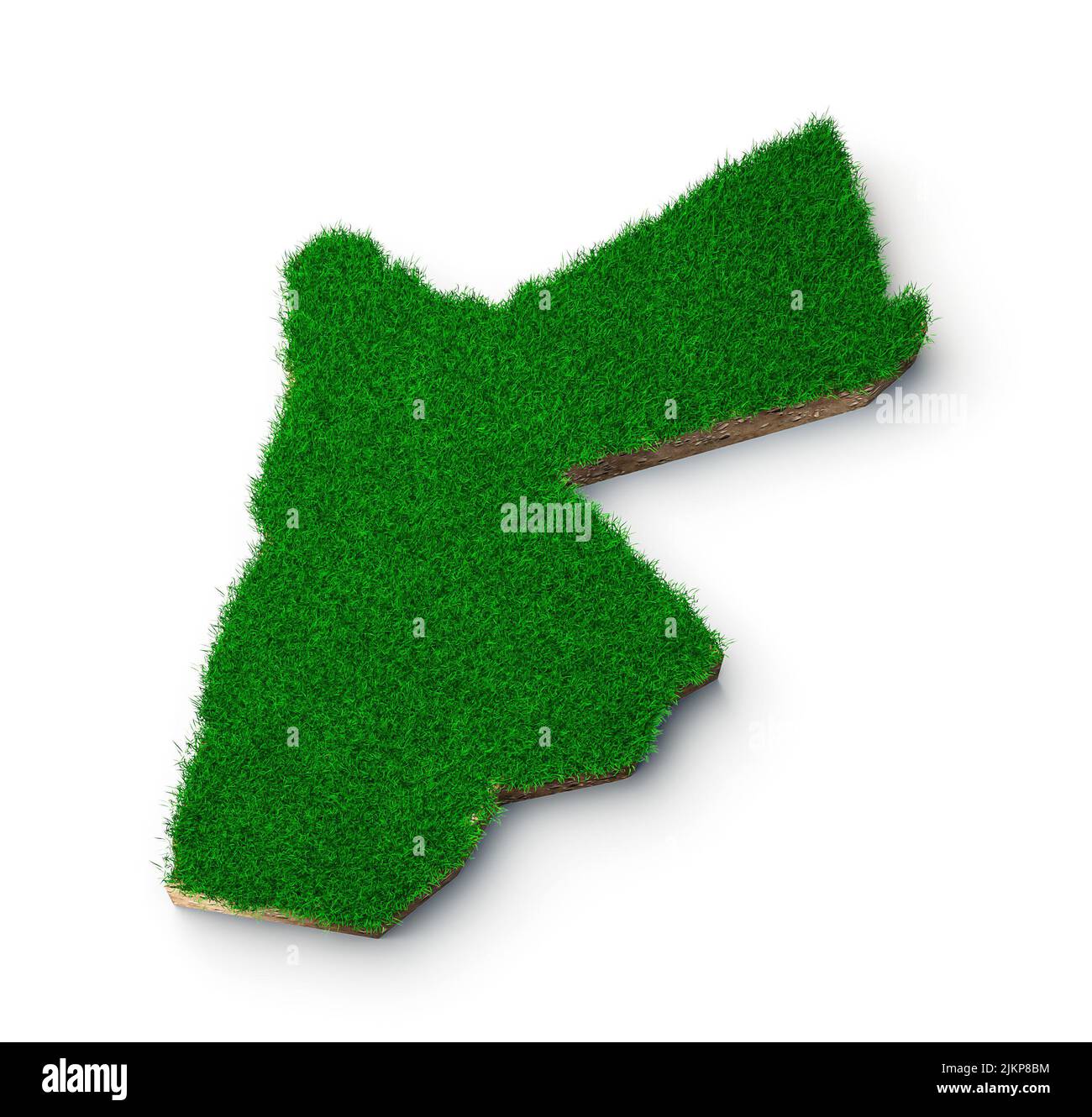 Jordan map soil land geology cross section with green grass 3d ...
