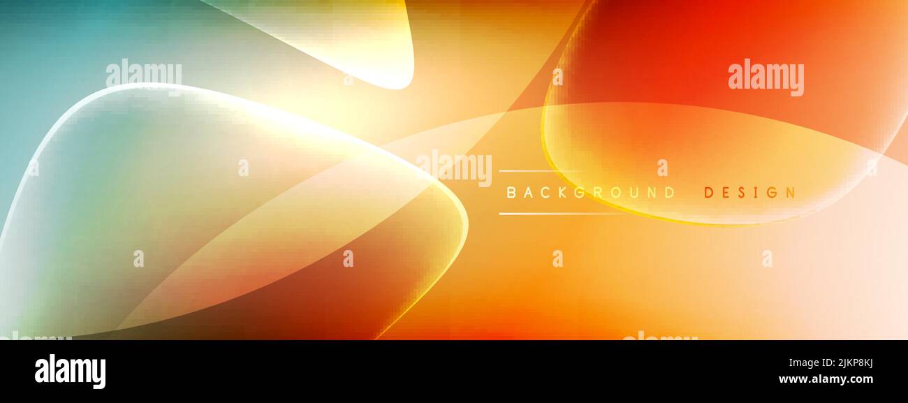 Vector abstract background - liquid bubble shapes on fluid gradient ...