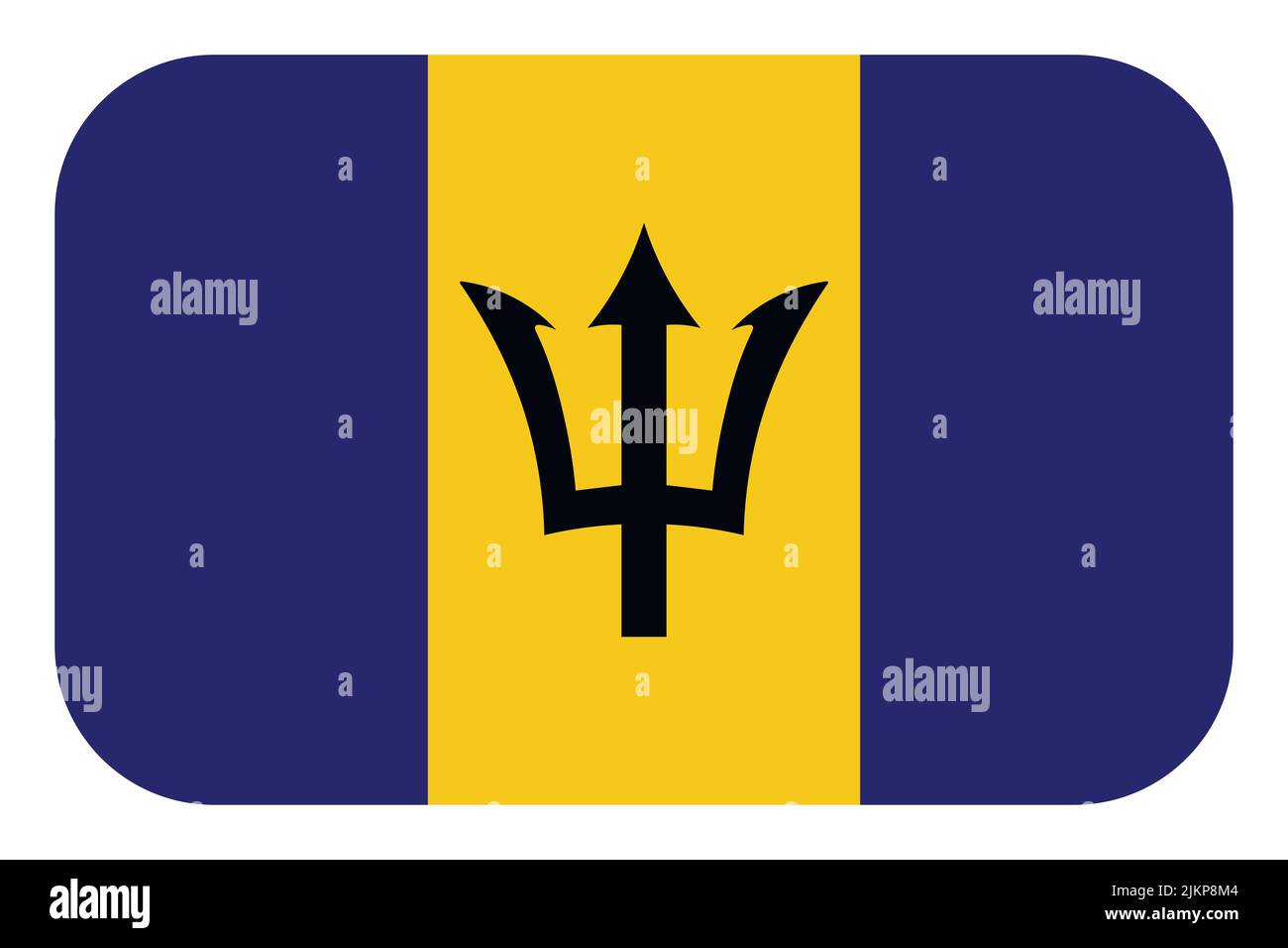 Flag of Barbados. National symbol in official colors. Template icon ...