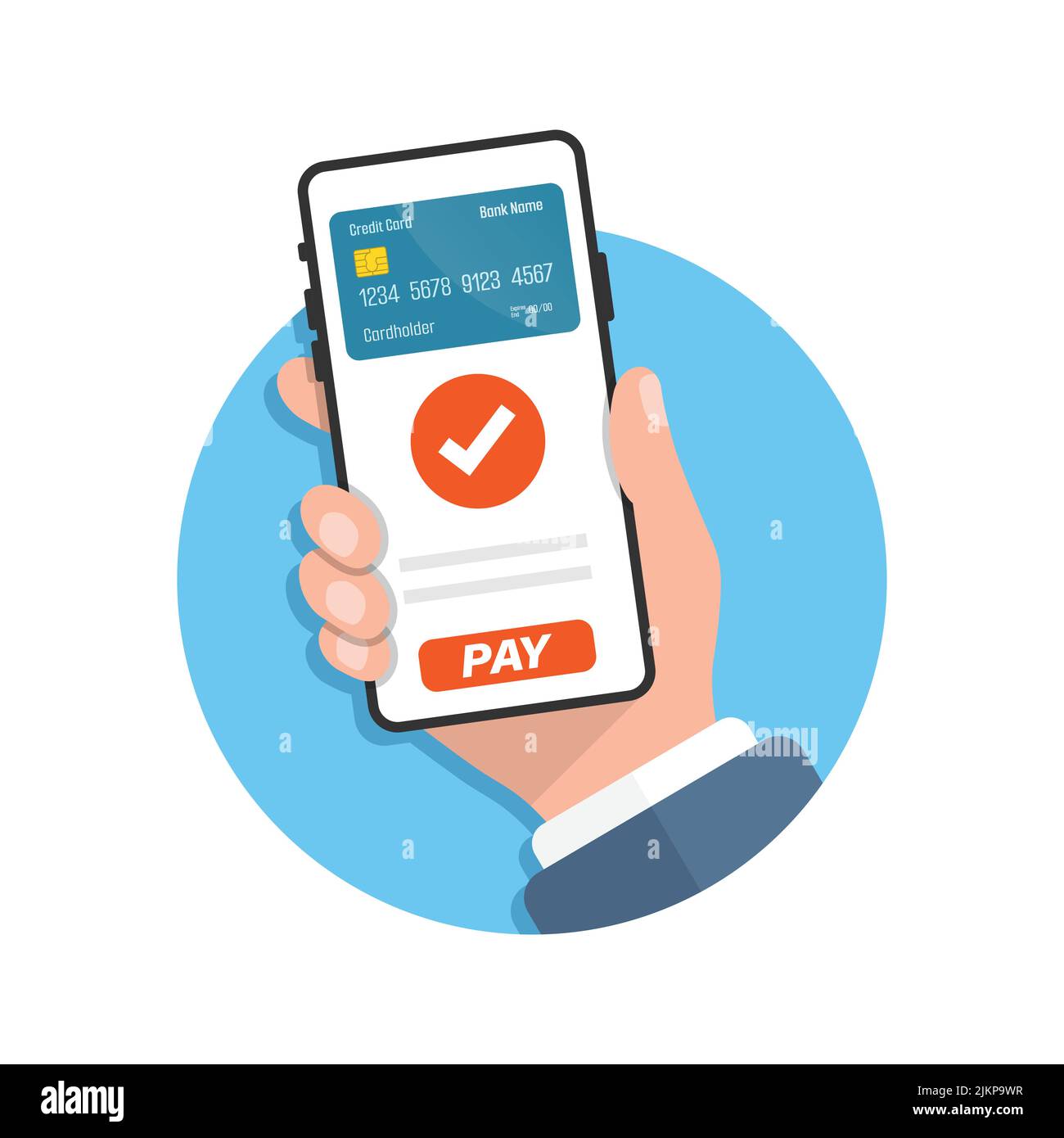 Hand smartphone buy sign on Cut Out Stock Images & Pictures - Alamy