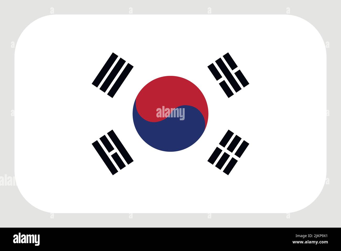Flag of Korea. Korean national symbol in official colors. Template icon ...