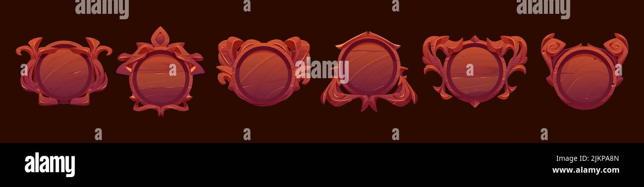 Game level or avatar frames, ui icons, buttons, ranking badges or ...