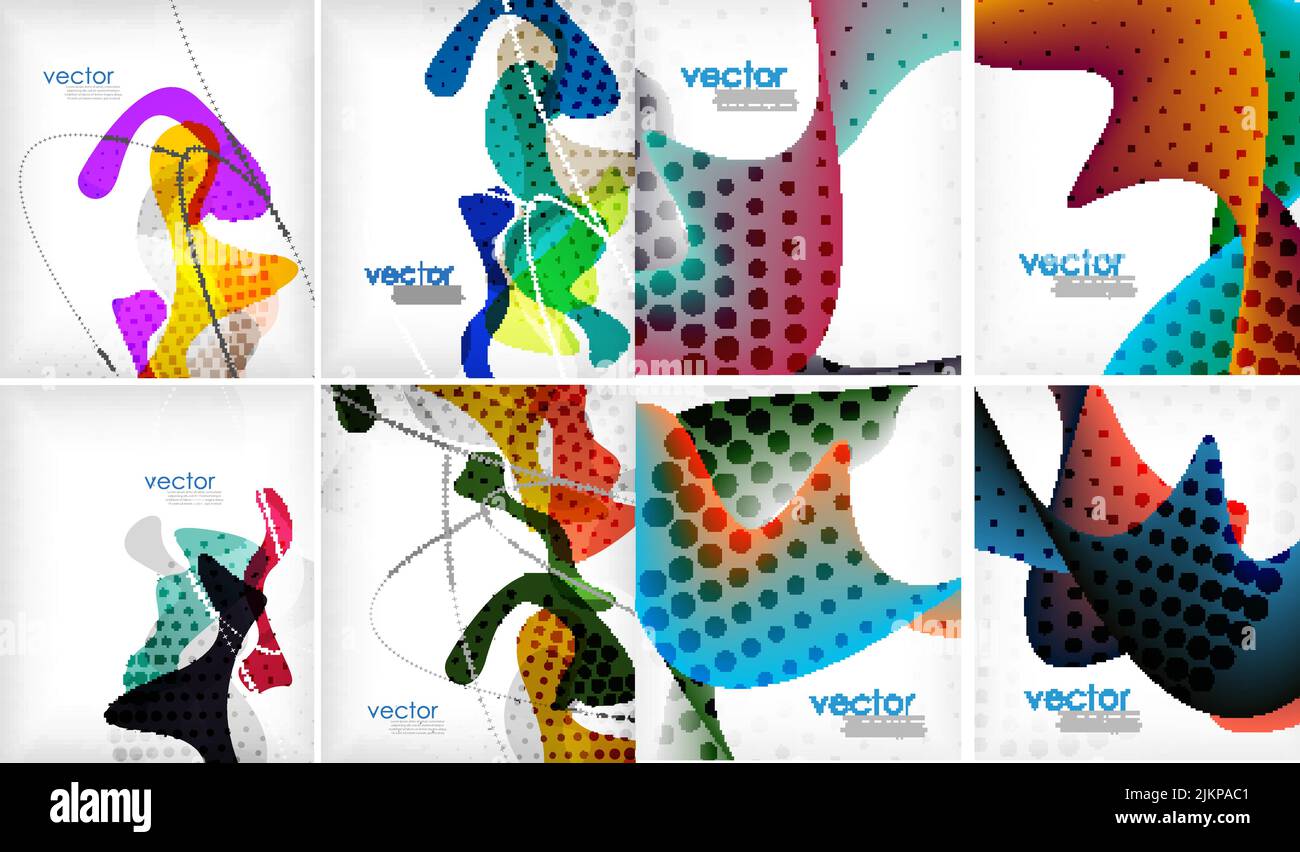 Wave line poster design, vector mega collection Stock Vector Image ...