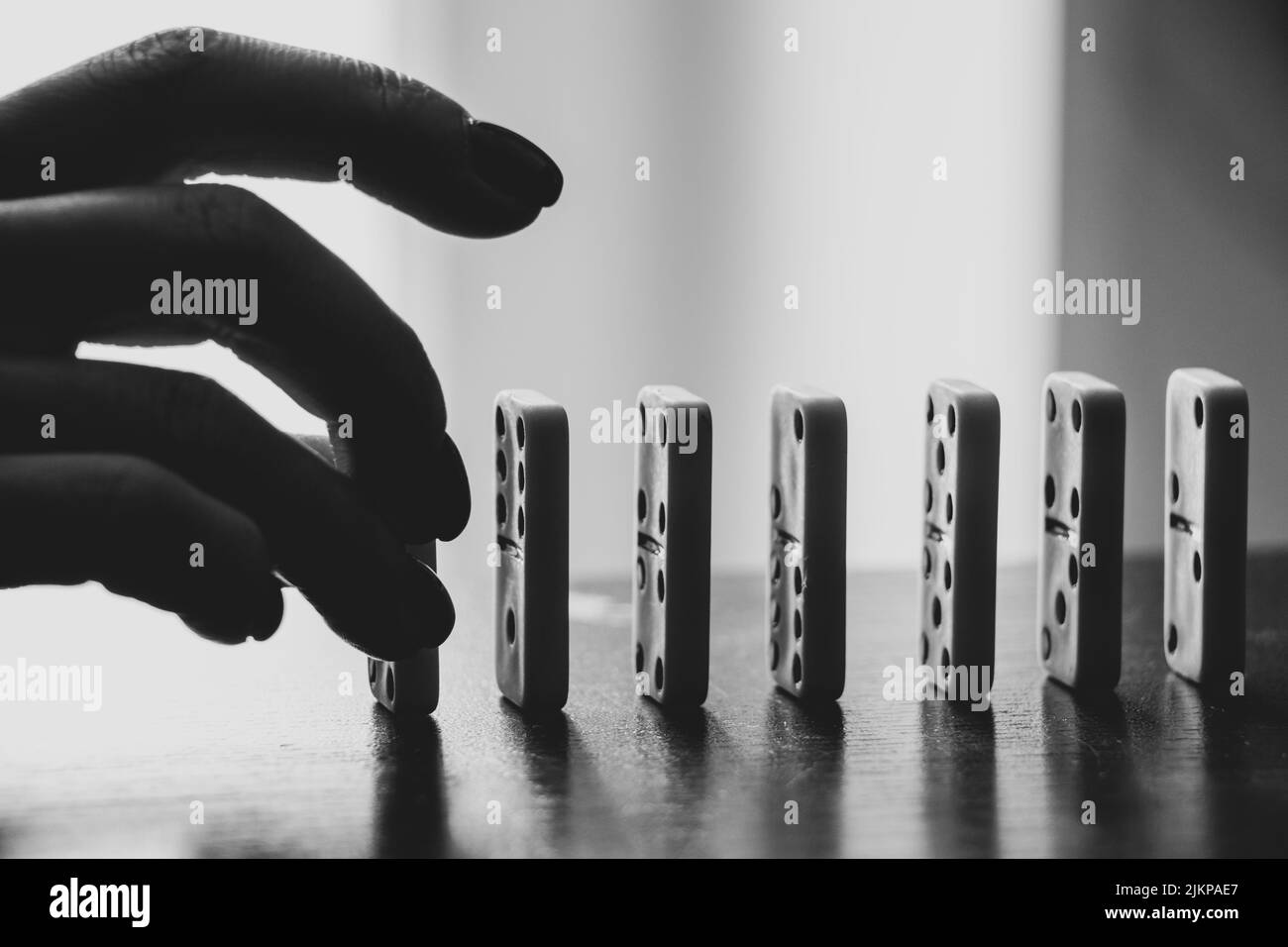 Human dominoes Black and White Stock Photos & Images - Alamy