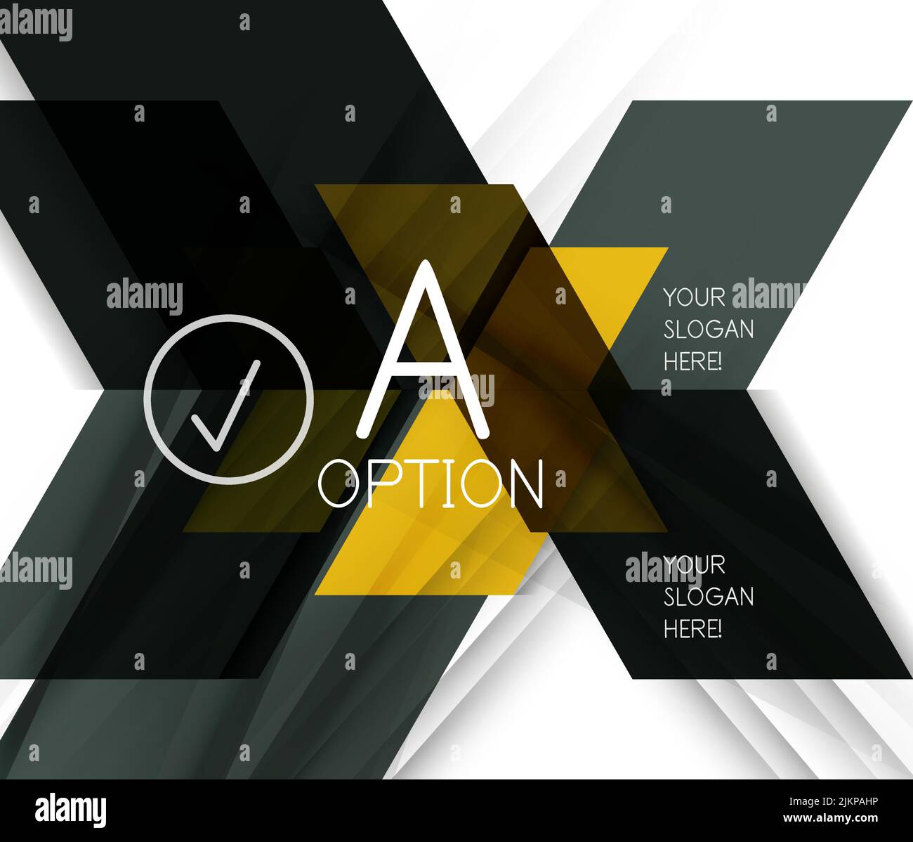 Color geometric shapes with option elements abstract background. Vector ...