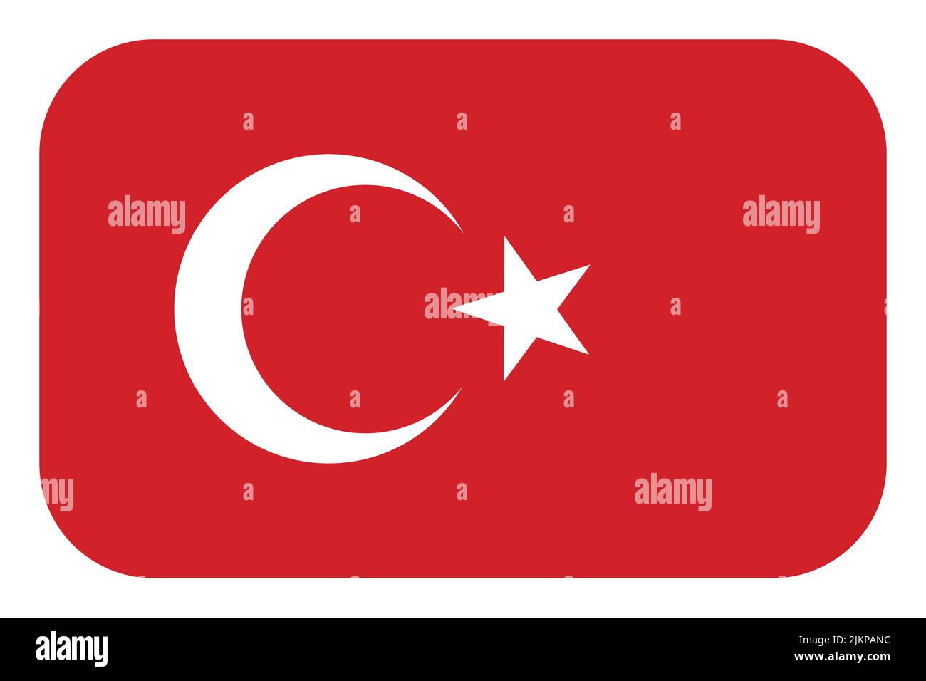Flag of Turkey. Turkish national symbol in official colors. Template ...