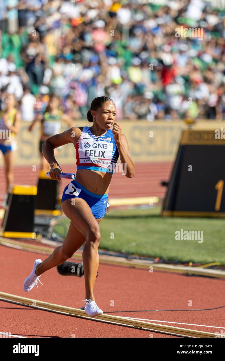Allyson felix relay hi-res stock photography and images - Alamy