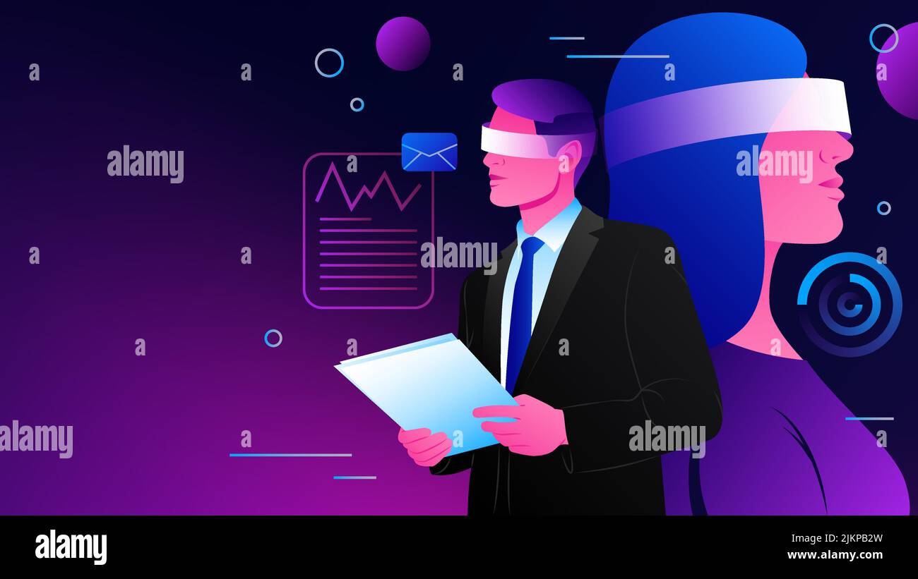 Teamwork in Metaverse. Office work in Virtual Reality. Vector illustration Stock Vector Image ...
