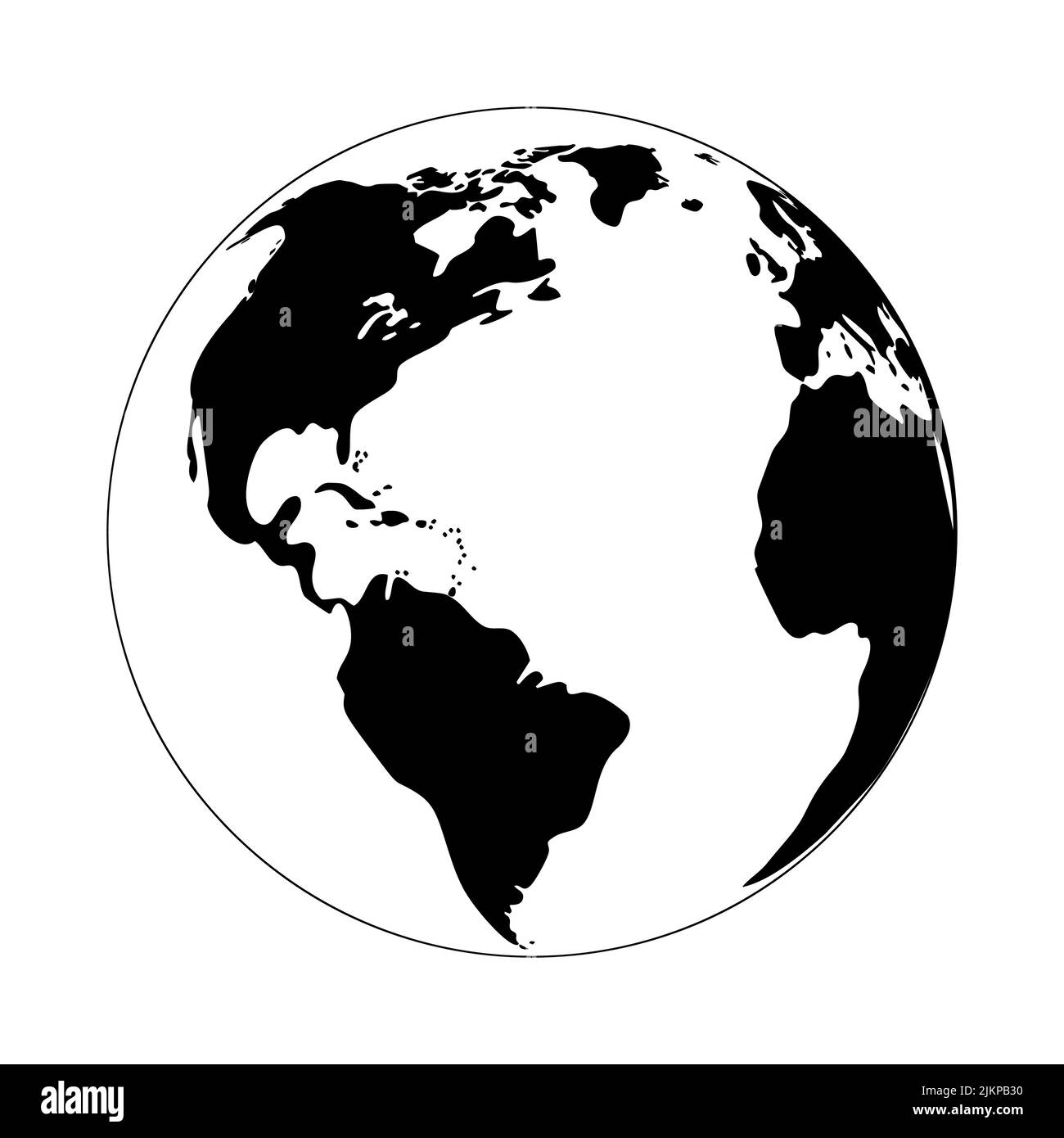Earth globe sign. Geographic globe view of the world in simple ...