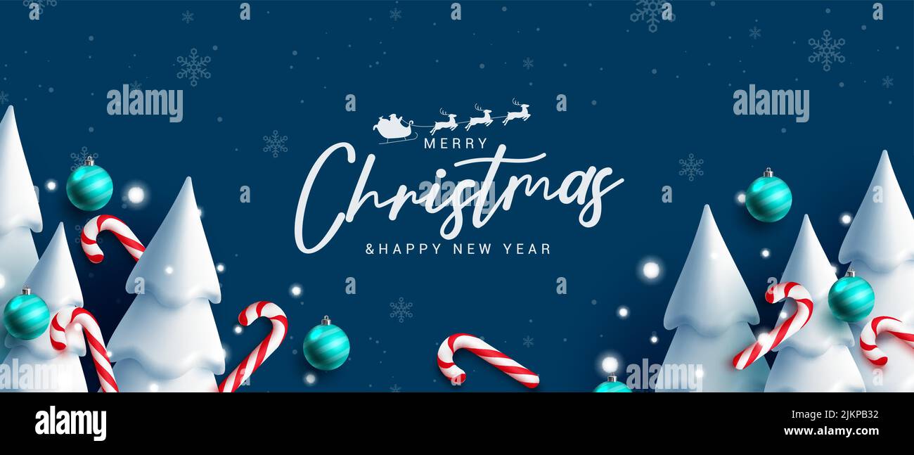 Christmas greeting vector background design. Merry christmas text with ...