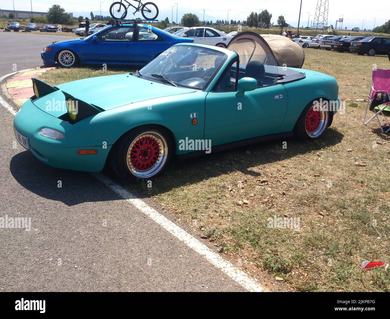 Nice classic and little convertible japan car, Mazda MX-5 Miata Stock ...