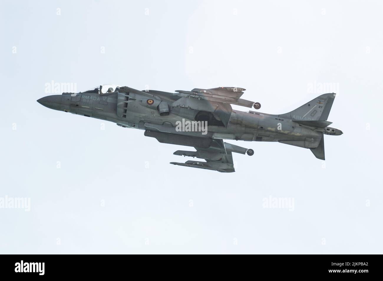 Classic army air plane in the show. AV-8B Harrier II Stock Photo - Alamy