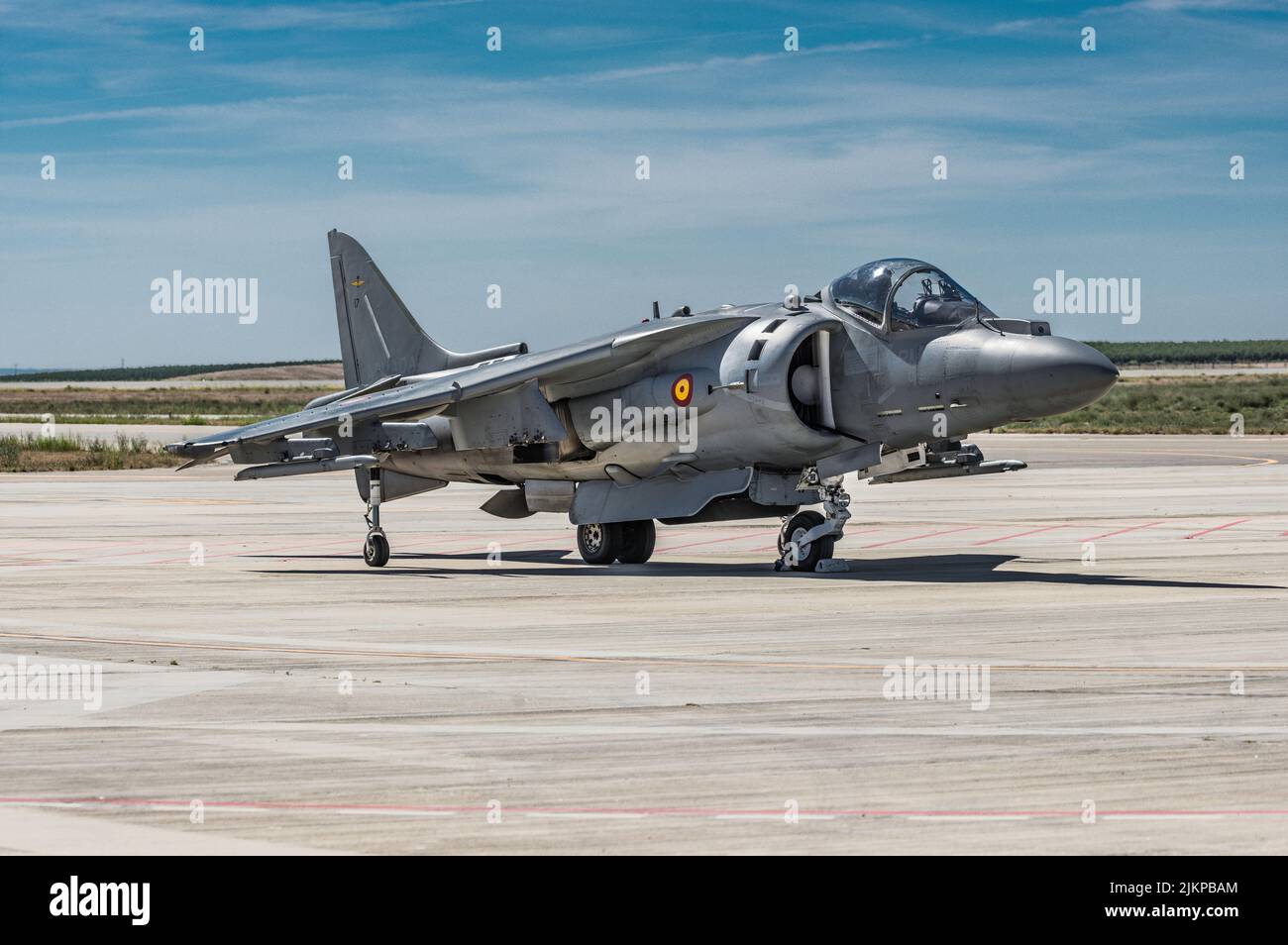 Classic army air plane in the show. AV-8B Harrier II Stock Photo - Alamy