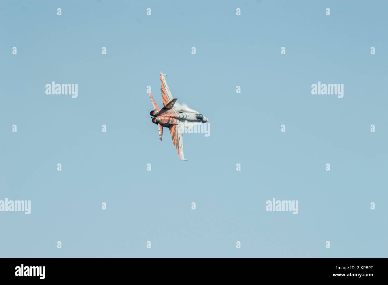 Classic war army air plane in the sky. EF-18A Hornet C 15-28 Stock ...