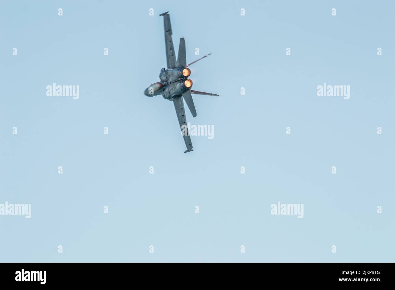 Classic war army air plane in the sky. EF-18A Hornet C 15-28 Stock ...