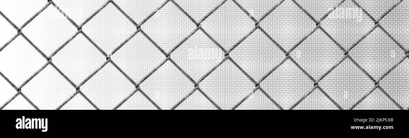 Metal fence mesh, pattern of steel wire grid isolated on white ...