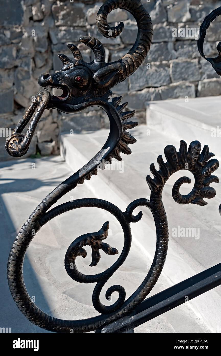 Decorative forged lattice closeup element Stock Photo - Alamy