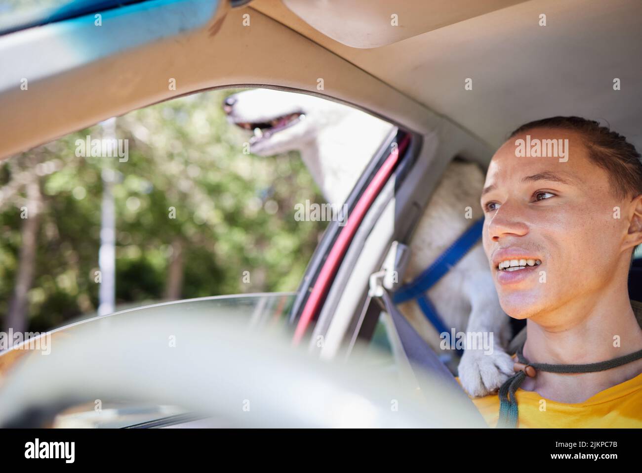Headed towards their destination. Low angle shot of a handsome young ...