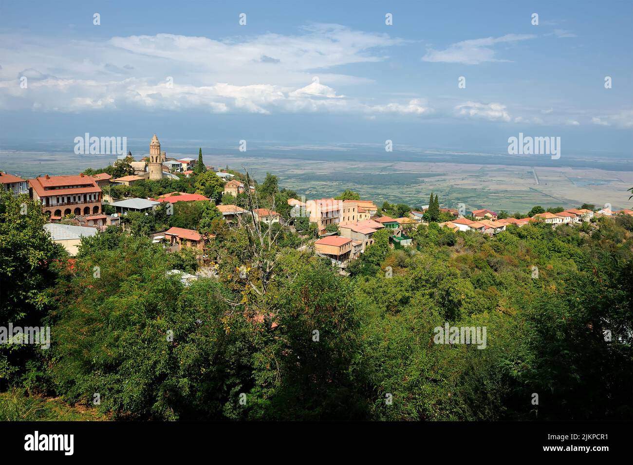 Signagi overlooking the Alazani Valley in Georgia Stock Photo - Alamy