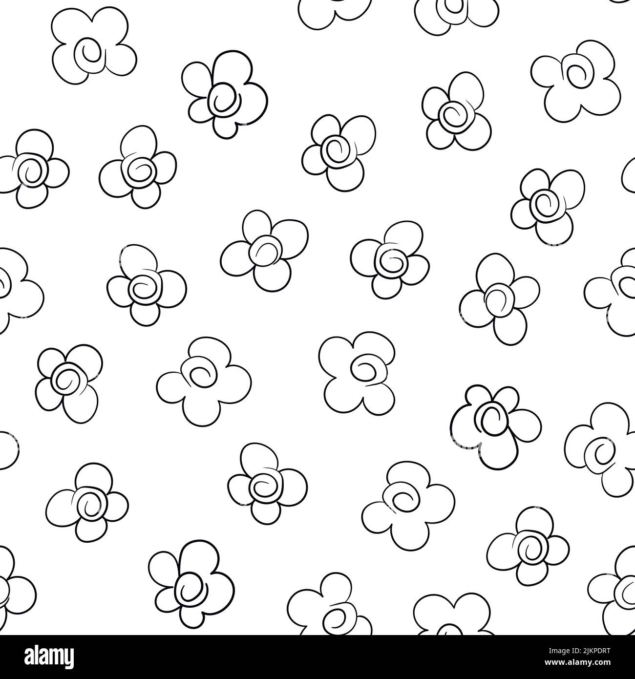 Seamless pattern based on traditional folk art flowers ornaments. Black ...