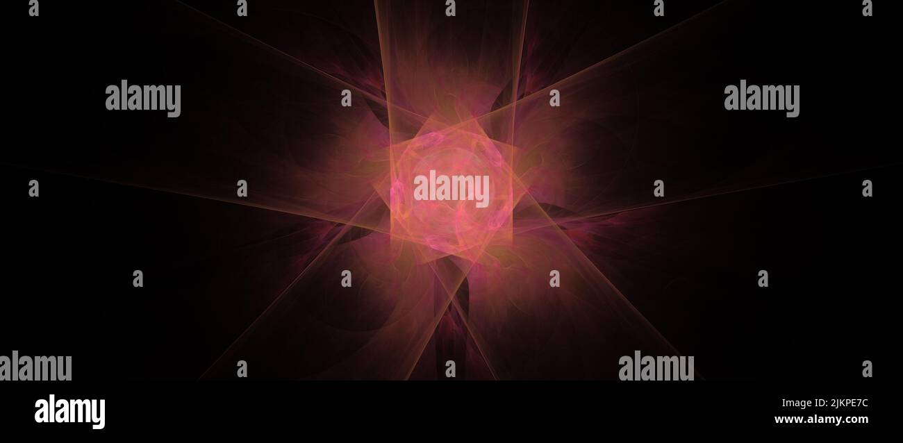 Digitally Rendered Beautifully exquisite symmetrical rotating fractal ...