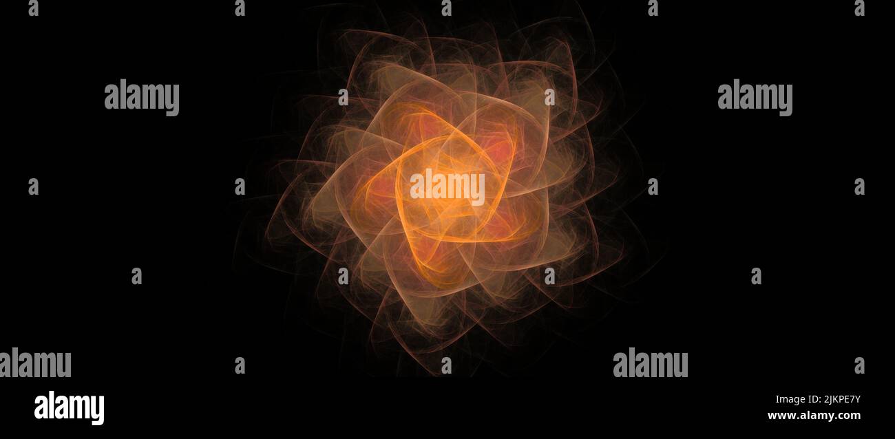 Digitally Rendered Beautifully exquisite symmetrical rotating fractal ...