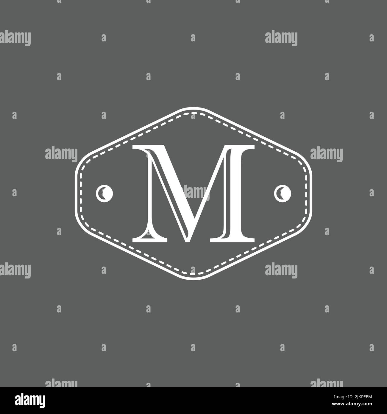 letter M with vintage style and box frame. Creative design Letters in ...