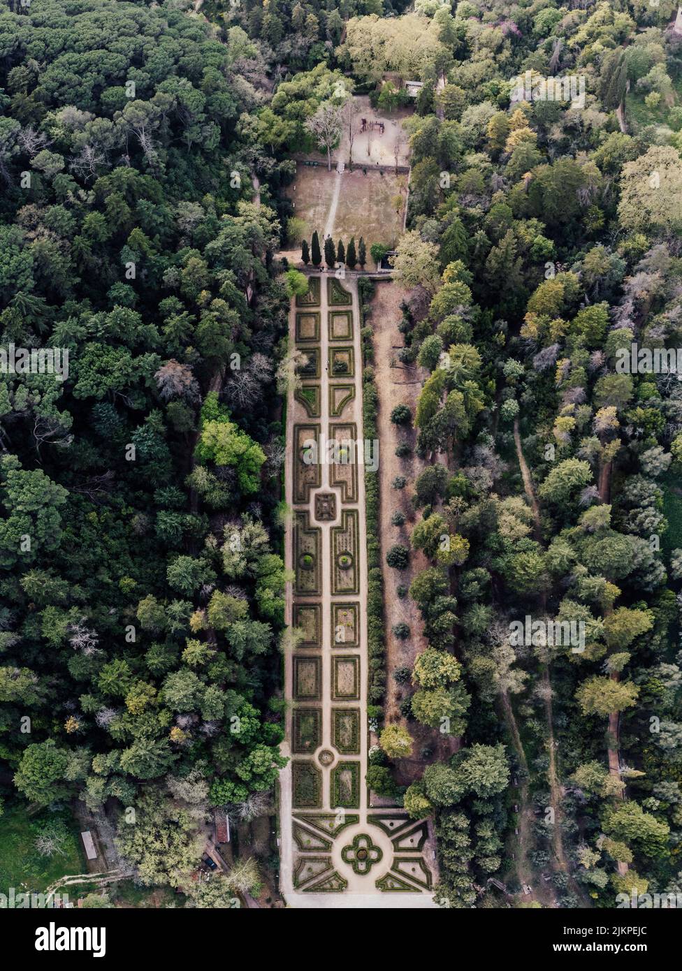 Aerial top view park trees grass hi-res stock photography and images ...