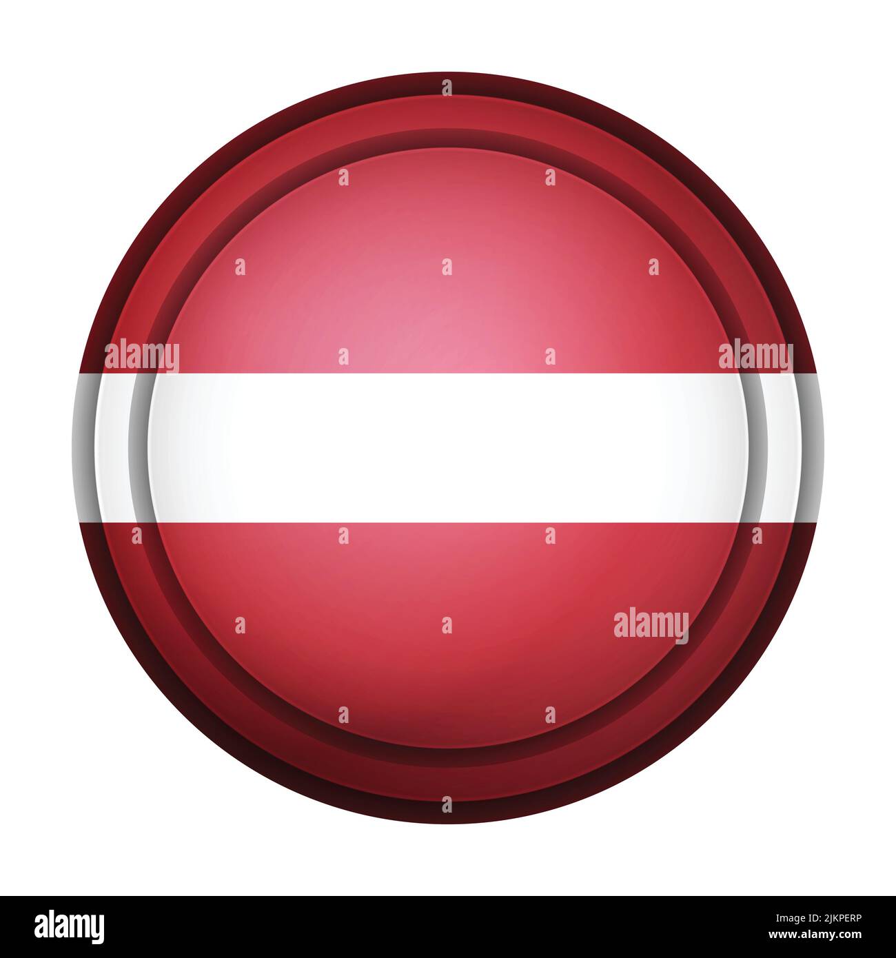 Glass light ball with flag of Latvia. Round sphere, template icon. Latvian national symbol ...