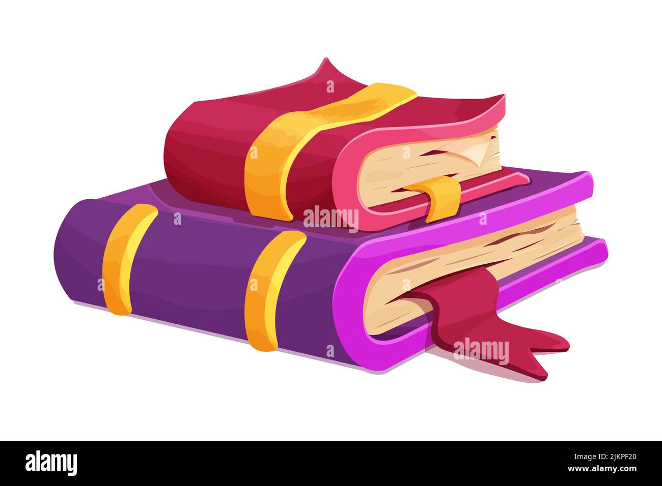 Stack magic book game icon, asset in cartoon style isolated on white ...