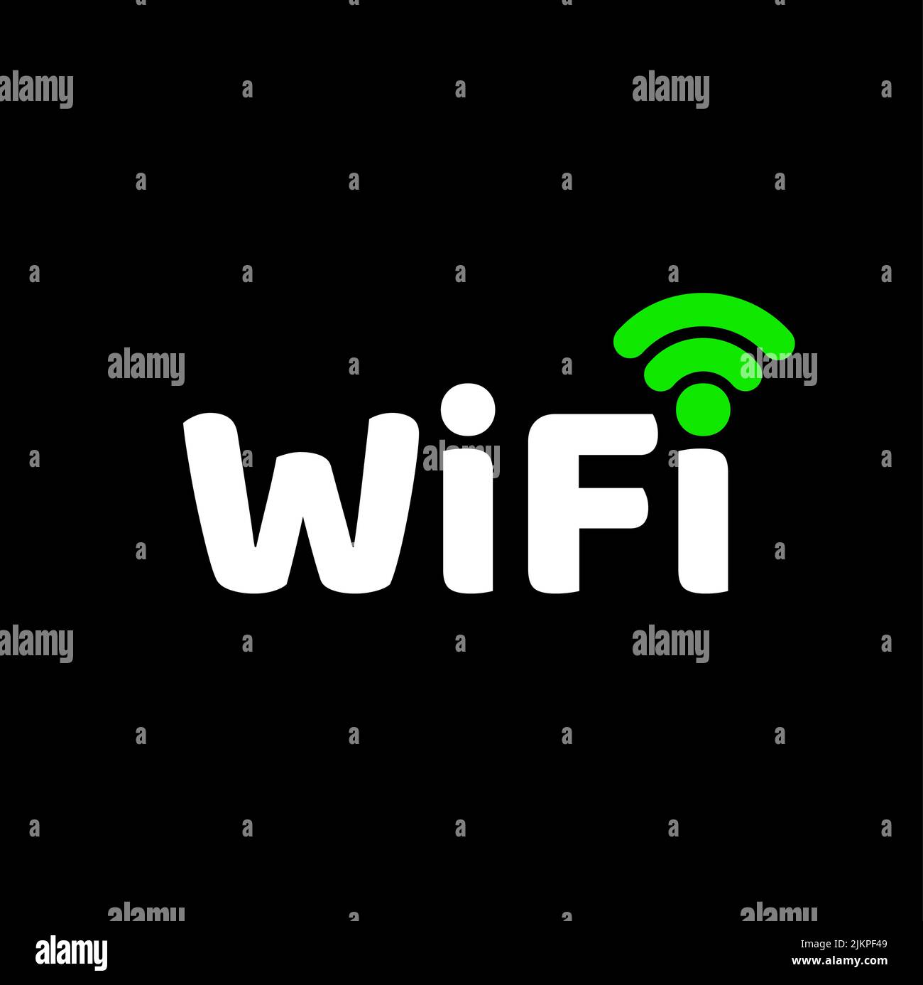 a WiFi sign isolated in dark background Stock Vector Image & Art - Alamy