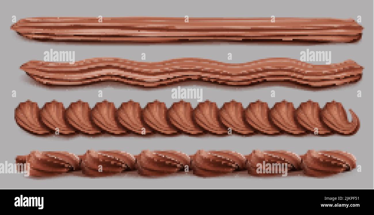 Chocolate cream whip border, whipped brown swirls. Frame, cocoa taste ...