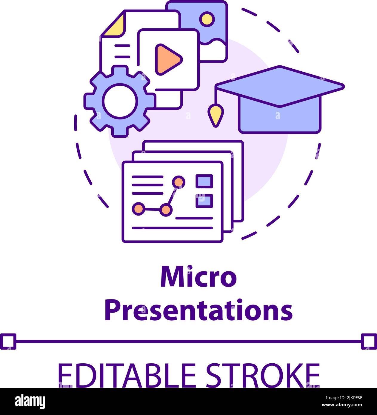 Micro presentations concept icon Stock Vector Image & Art - Alamy
