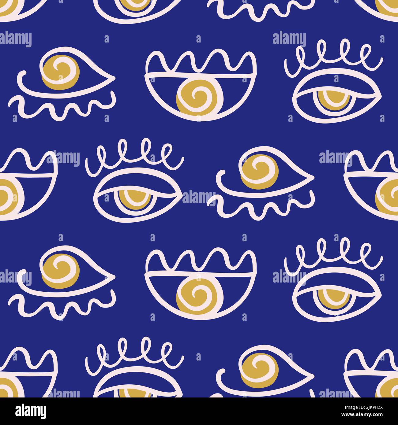 Evil eye seamless pattern. Ethnic eye symbols Stock Vector Image & Art ...