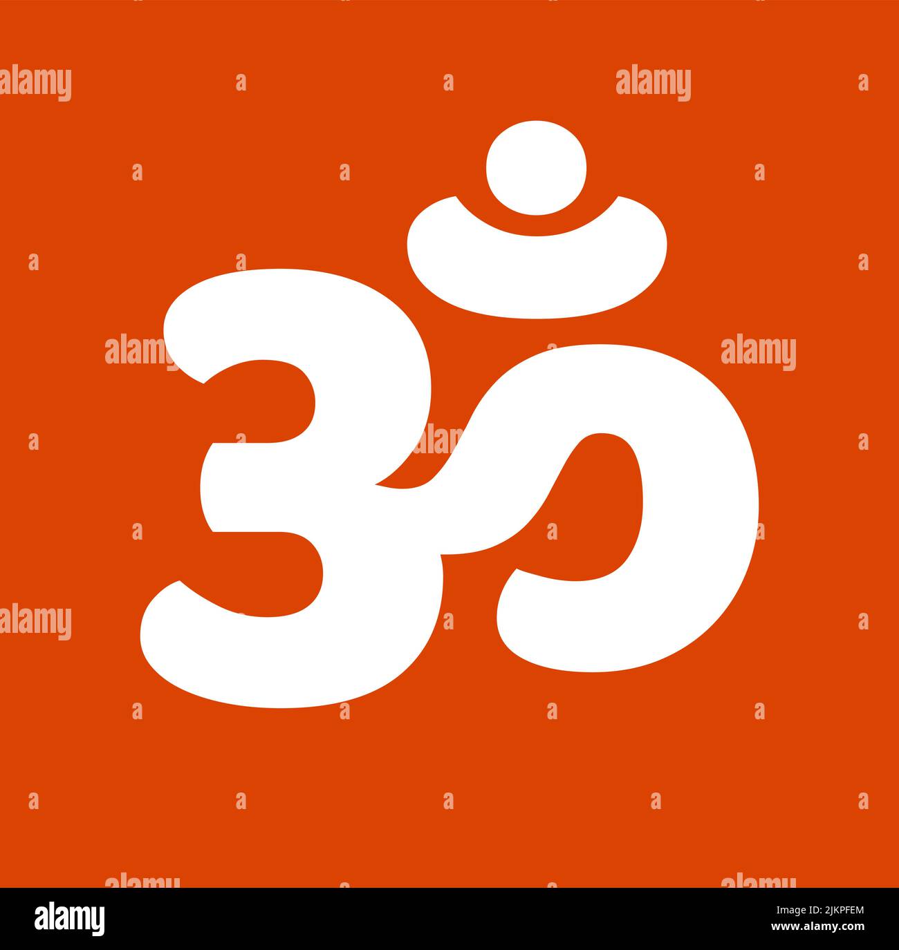 The OM symbol on a red background Stock Vector Image & Art - Alamy